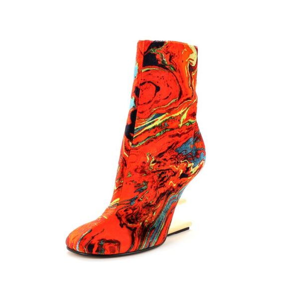 Fendi | Shoes | Fendi Womens First Ankle Booties Printed Fabric Print ...